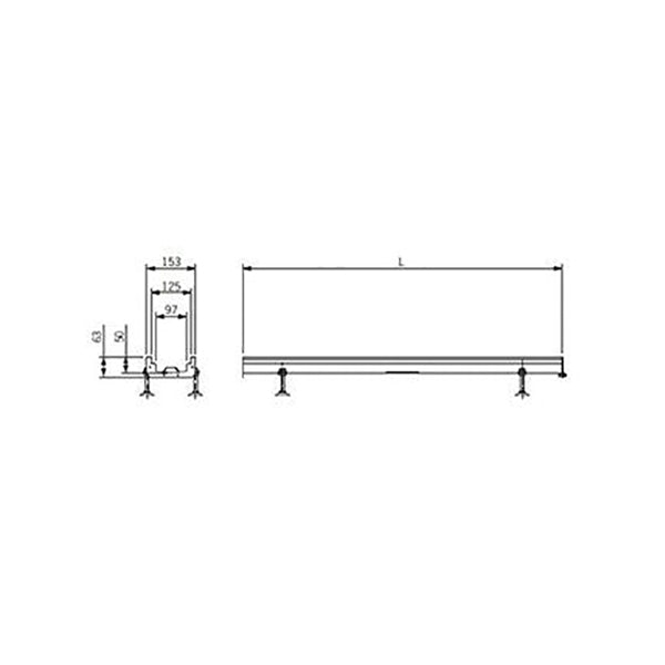 Low Profile Shallow Channel Drain 50mm Invert 2000mm - ACO Deckline125 ...