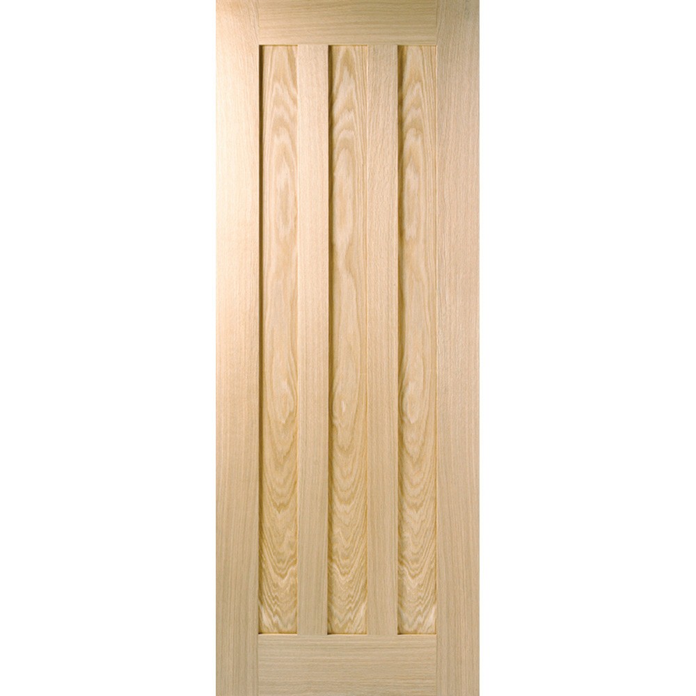 LPD Idaho Contemporary 3 Panel Fully Finished Oak Internal Door ...