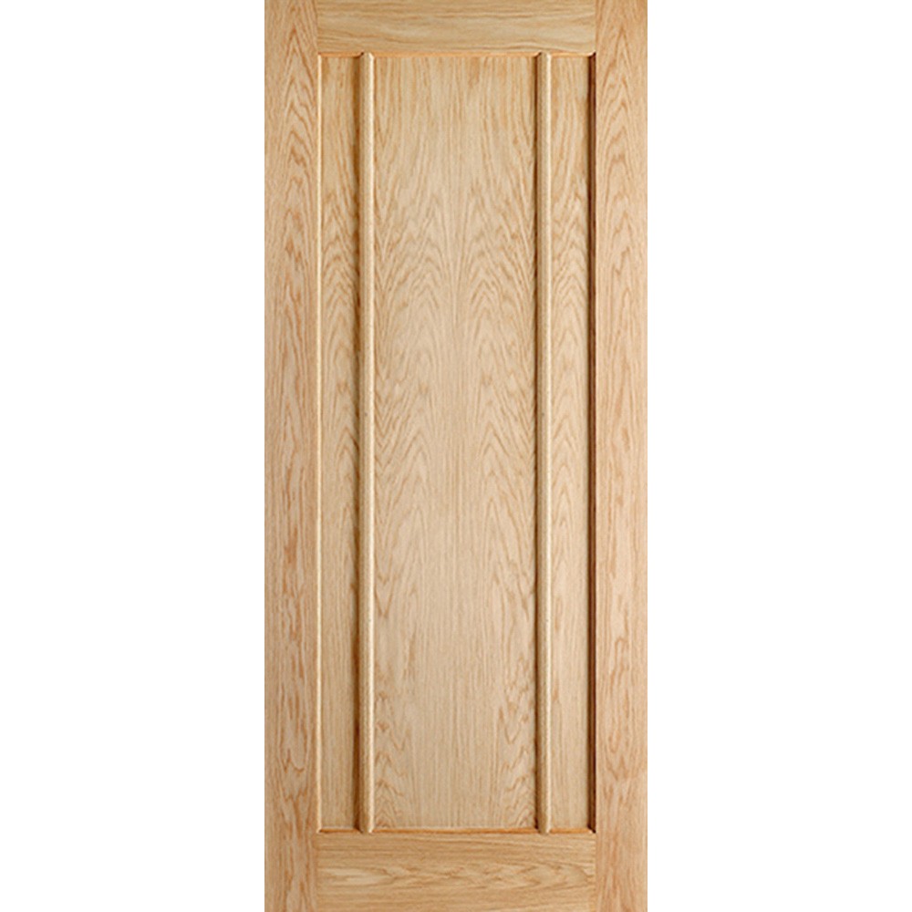 LPD Lincoln Contemporary 3 Panel Fully Finished Oak Internal Door ...
