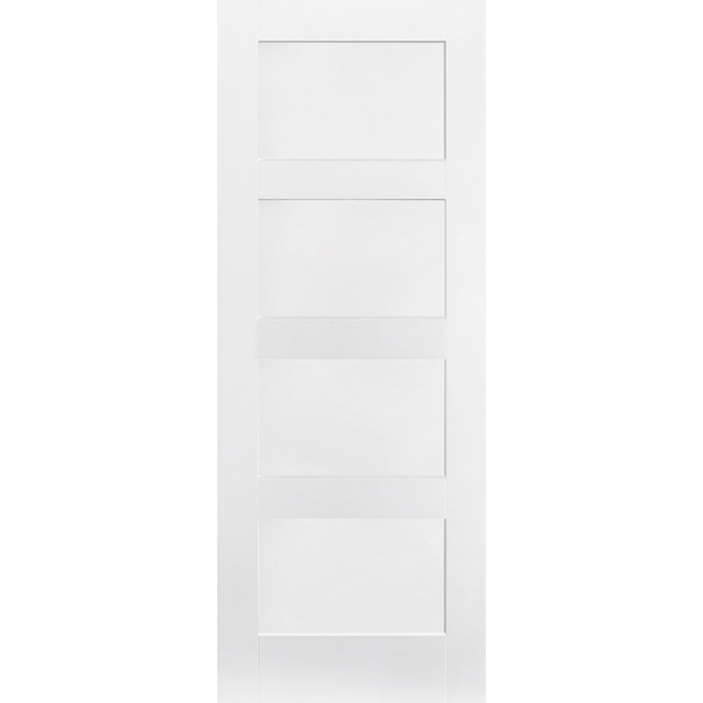 LPD Shaker 4 Panel White Primed Internal FD30 Fire Door - 2040mm x ...