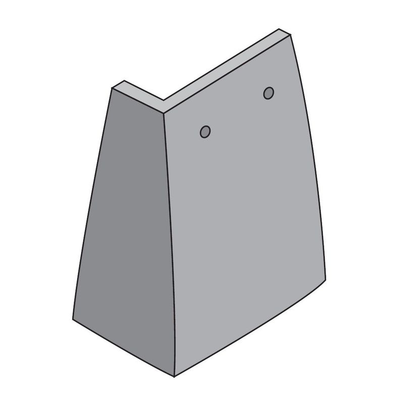 Marley Concrete Plain 90 Degree External Angle Roof Tile (Left Handed ...