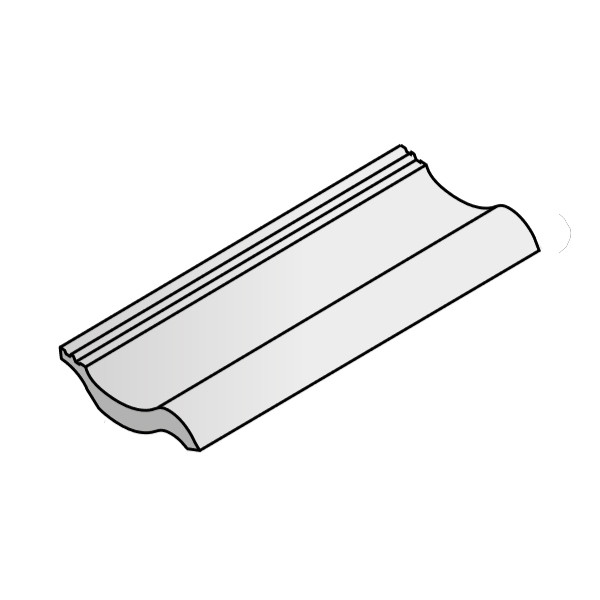 Marley Concrete Mendip Cloak Verge Half Tile Smooth Grey | Roofing ...