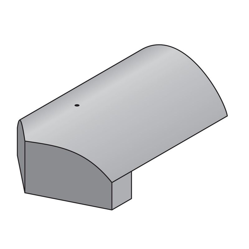 Marley Concrete Modern Stop End Hip - Smooth Grey | Roofing Superstore®