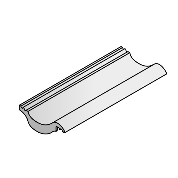 Marley Concrete Double Roman Cloak Verge Half Roof Tile - Mosborough ...