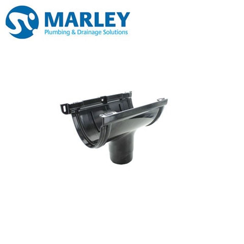 Marley Deepflow150 150mm x 98mm Running Outlet - Black | Roofing ...