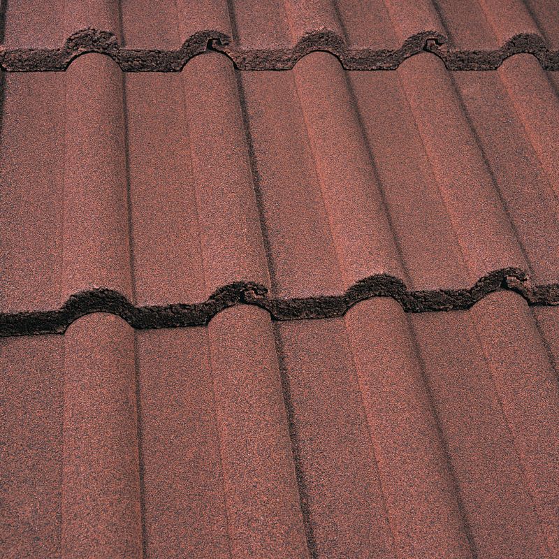 Marley Concrete Double Roman Cloak Verge Half Roof Tile - Antique Brown ...