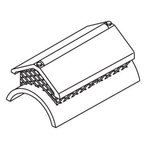 Marley Half Round Gas Vent Ridge Terminal - Greystone | Roofing Superstore®