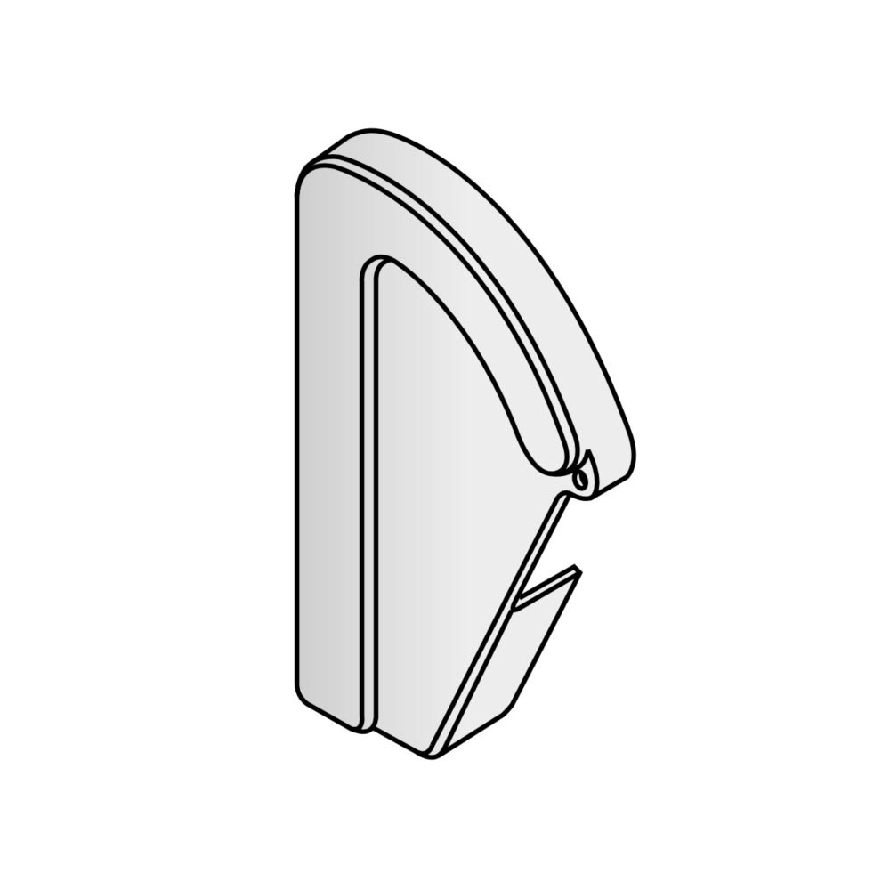 Marley Dry Verge Segmental Mono Ridge End Cap Left Hand - Grey ...