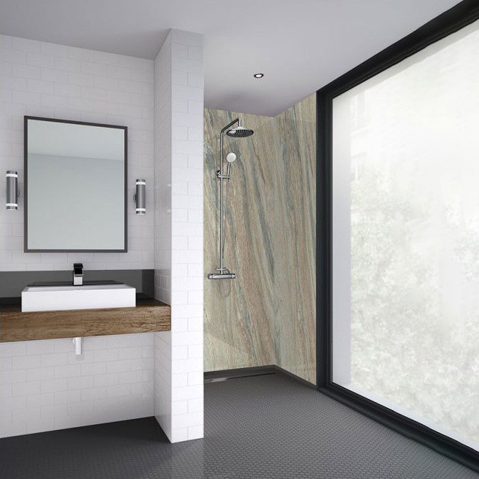 Timeless Trade Tongue & Groove Byzantine Marble Matte Plywood Shower ...