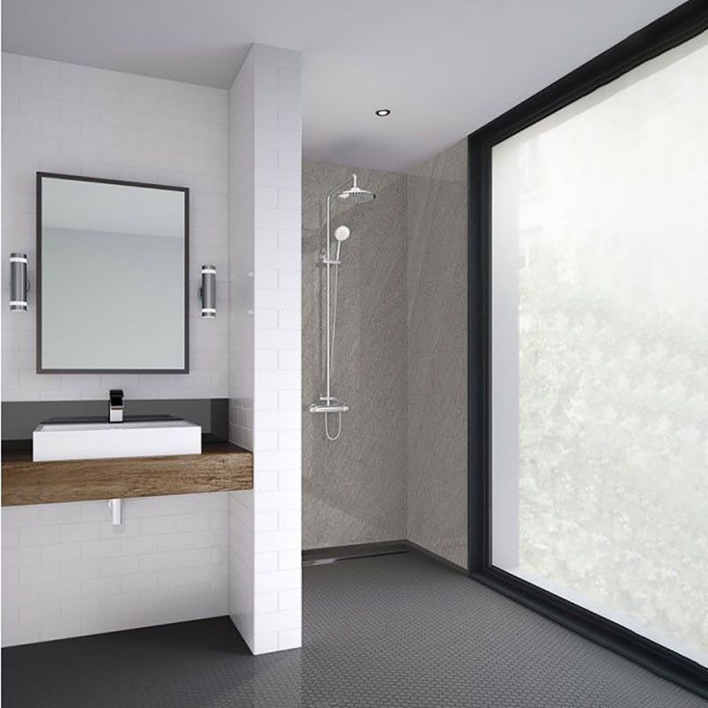 Timeless Trade Tongue & Groove Moonlit Sand Matte Plywood Shower Panel ...