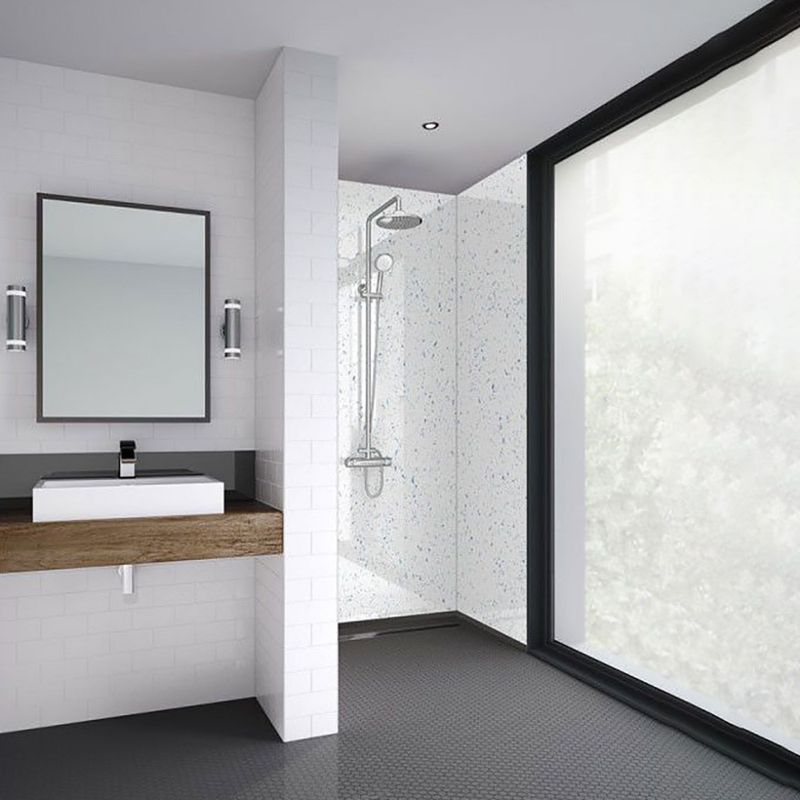 Timeless Trade Tongue & Groove Polar Sparkle Matt Plywood Shower Panel ...