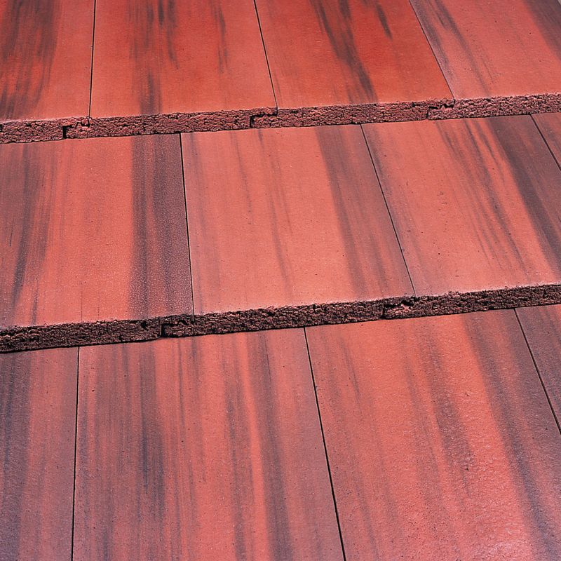 Marley Concrete Modern Mono Ridge Roof Tiles - Old English Dark Red ...