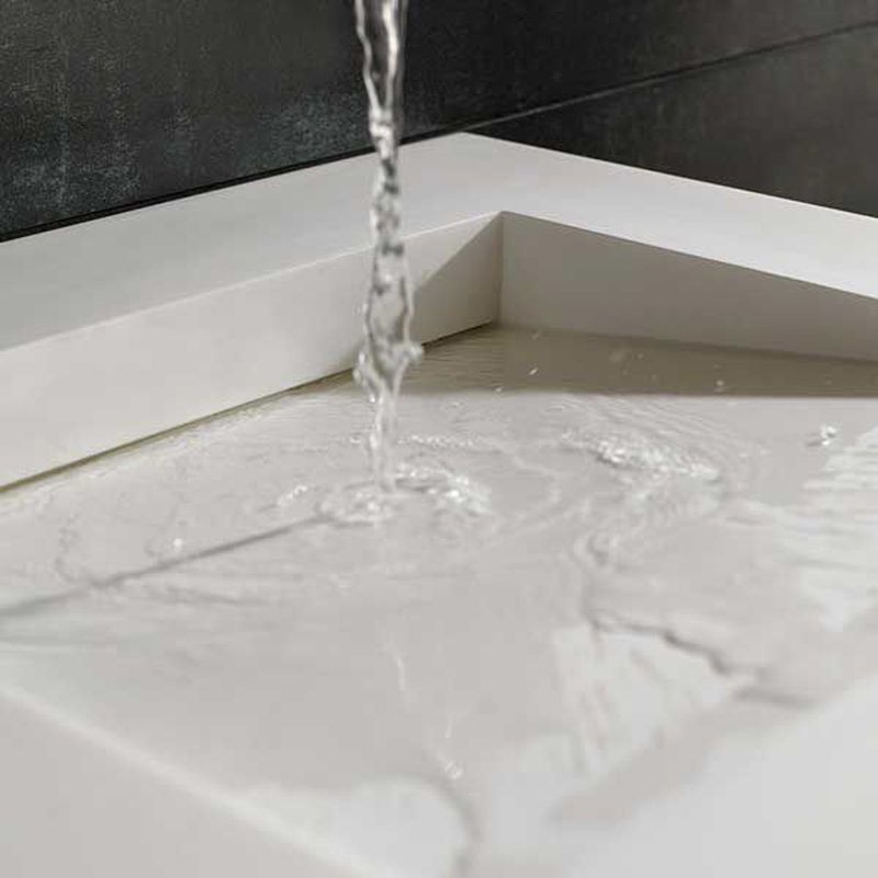 Nero White Stone Resin Square Sloped Design Basin | clickbasin®