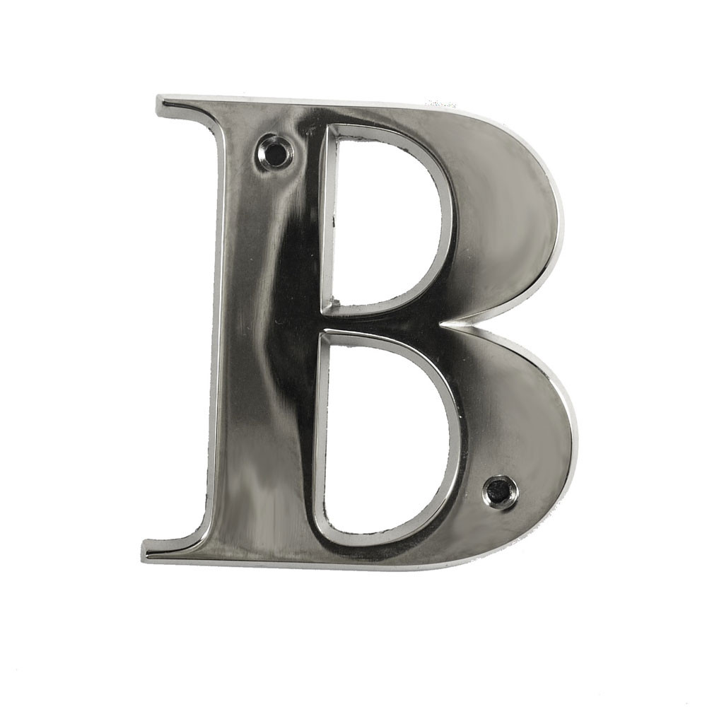 UAP 3 inch Polished Chrome Screw Fixed Door Letter - B | Door Superstore®