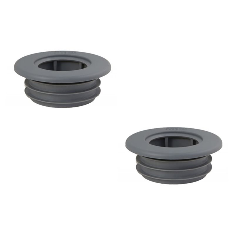 PipeSnug 40mm Waste Pipe Collar Grey - Pack of 2 | Drainage Superstore®