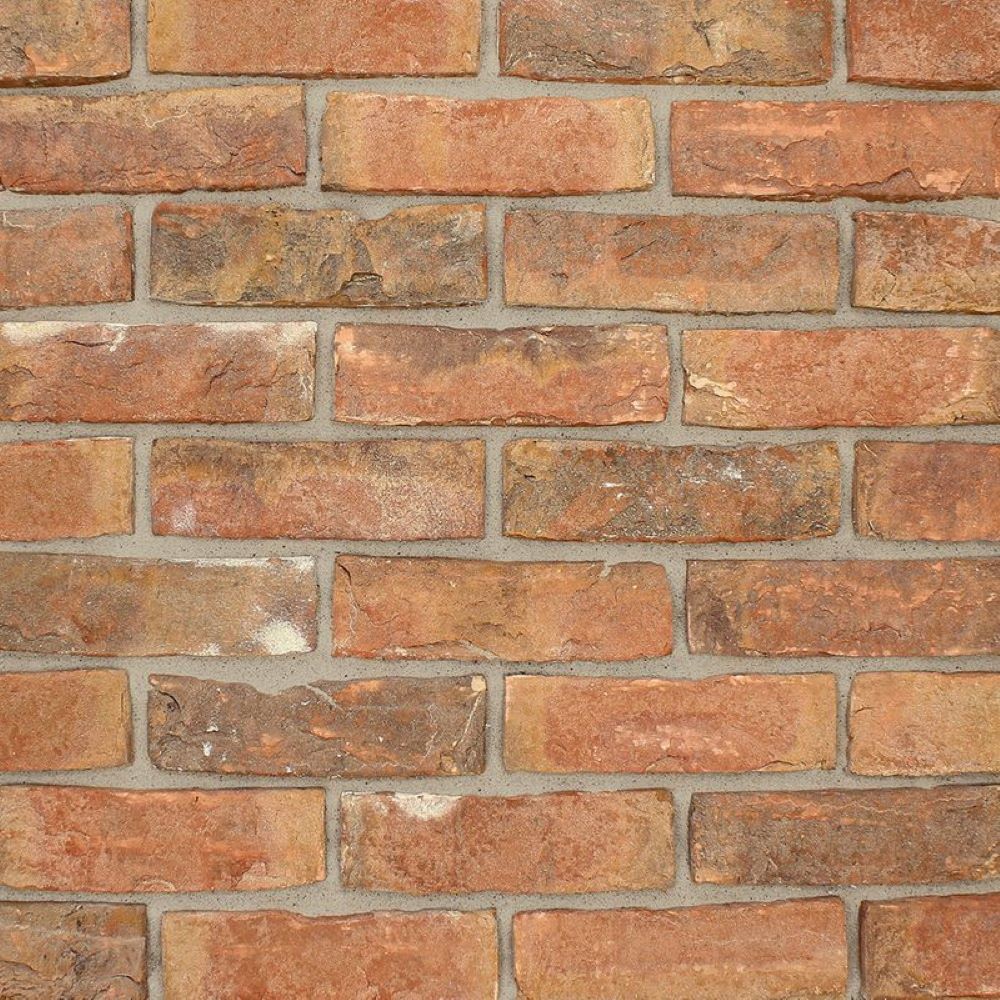 Red Blend 20 Textured Brick Slip Wall & Floor Tile - Sample ...
