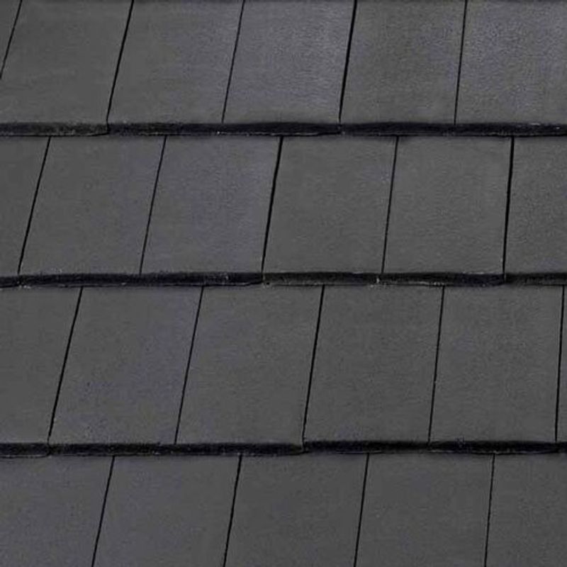 Redland DuoPlain Concrete Interlocking Roof Tile Smooth - Charcoal Grey ...