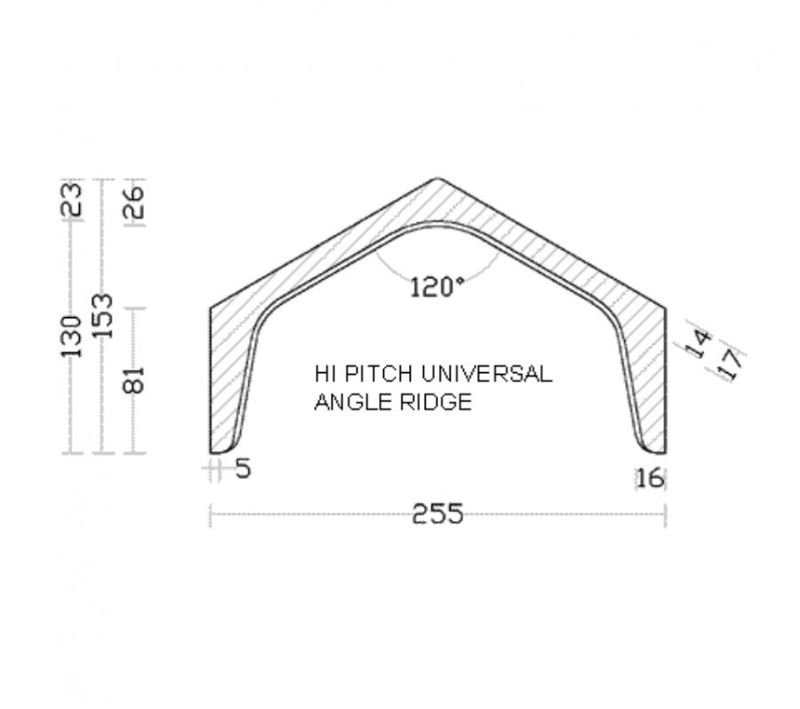 Redland Hi-Pitch Universal Angle Ridge - Slate Grey | Roofing Superstore®