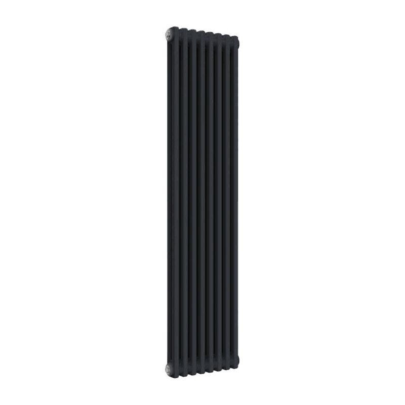Reina Colona 2 Column RAL 9005 Jet Black Designer Vertical Radiator ...