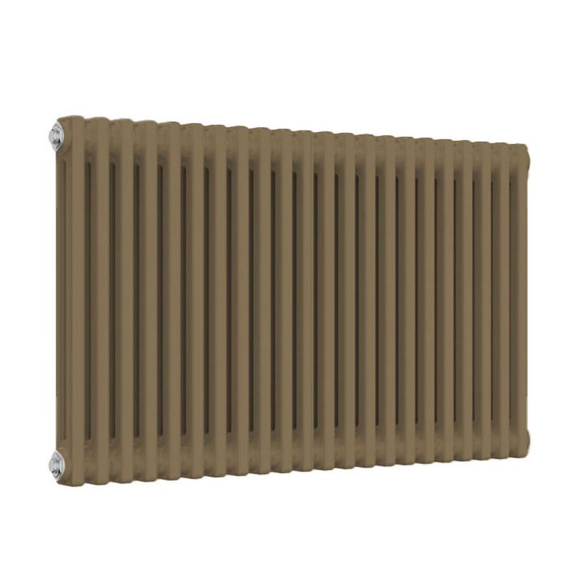 Reina Colona 2 Column RAL 1001 Pale Beige Horizontal Radiator - 600mm x ...