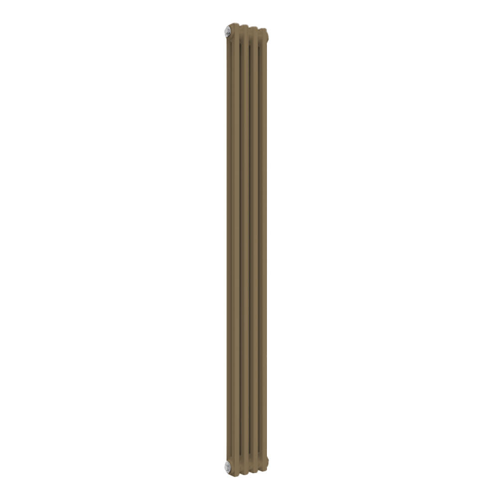 Reina Colona 2 Column RAL 1001 Pale Beige Vertical Radiator - 1800mm x ...
