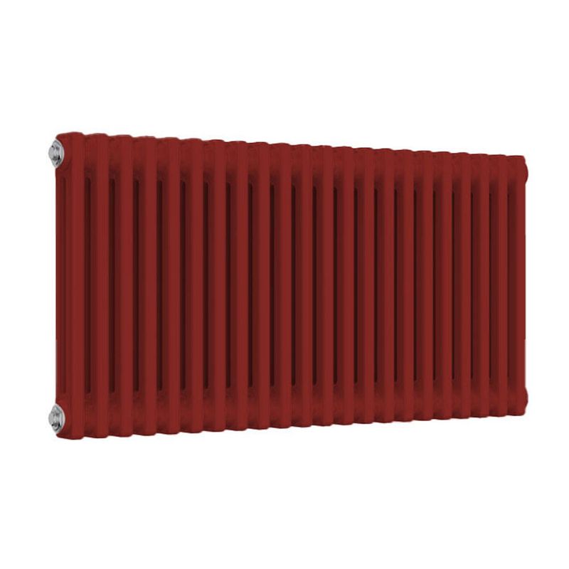 Reina Colona 2 Column RAL 3000 Flame Red Horizontal Radiator - 500mm x ...