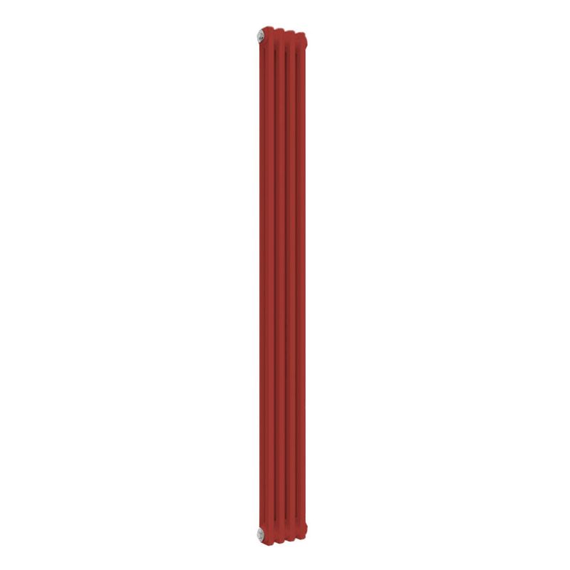 Reina Colona 2 Column RAL 3000 Flame Red Vertical Radiator - 1800mm x ...