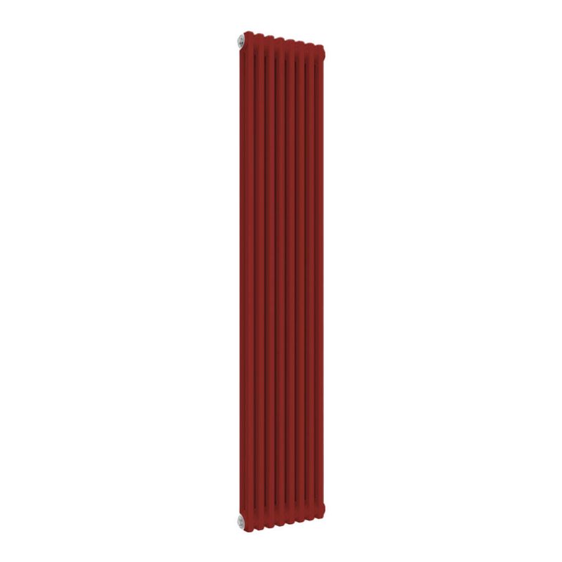 Reina Colona 2 Column RAL 3000 Flame Red Vertical Radiator - 1800mm x ...