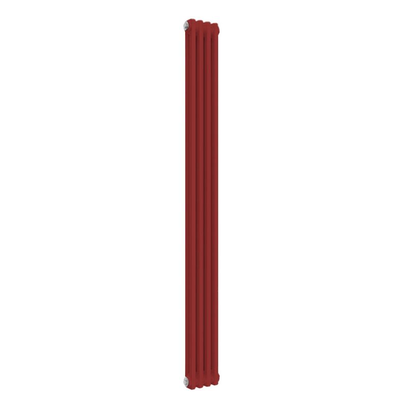 Reina Colona 2 Column RAL 3002 Carmine Red Vertical Radiator - 1800mm x ...