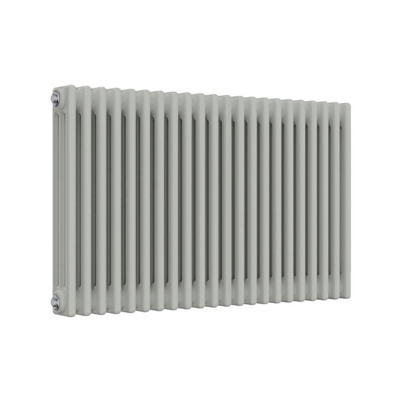 Reina Colona 3 Column RAL 7035 Pale Grey Horizontal Radiator - 600mm x ...