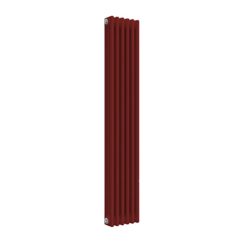Reina Colona 3 Column RAL 3001 Signal Red Designer Radiator - 1500mm x ...