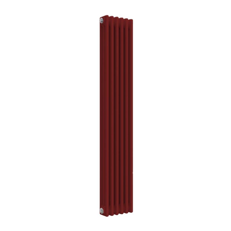 Reina Colona 3 Column RAL 3002 Carmine Red Designer Radiator - 1500mm x ...