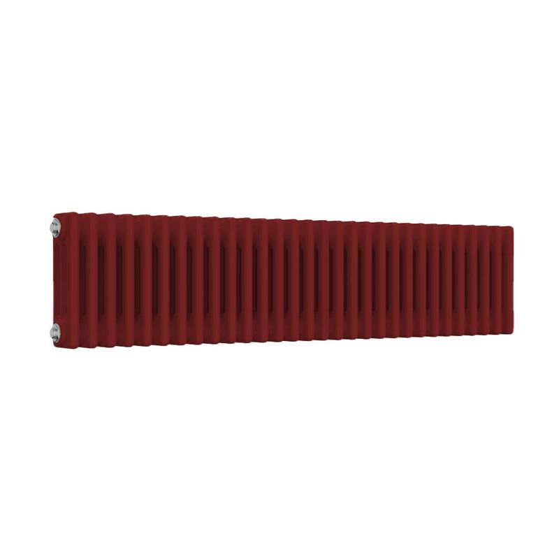 Reina Colona 3 Column RAL 3002 Carmine Red Horizontal Radiator - 300mm ...