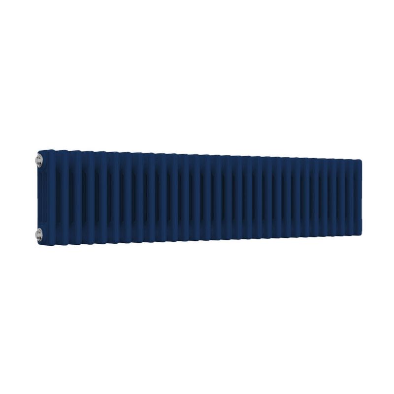Reina Colona 3 Column RAL 5005 Signal Blue Horizontal Radiator - 300mm ...