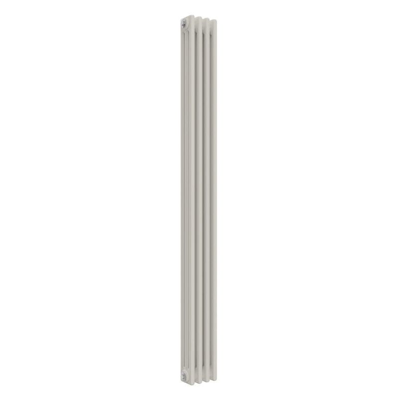 Reina Colona 3 Column RAL 9002 Grey White Vertical Radiator - 1800mm x ...