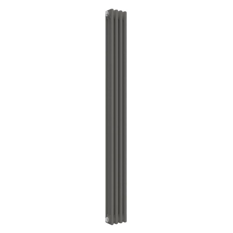 Reina Colona 3 Column RAL 9007 Grey Aluminium Vertical Radiator ...