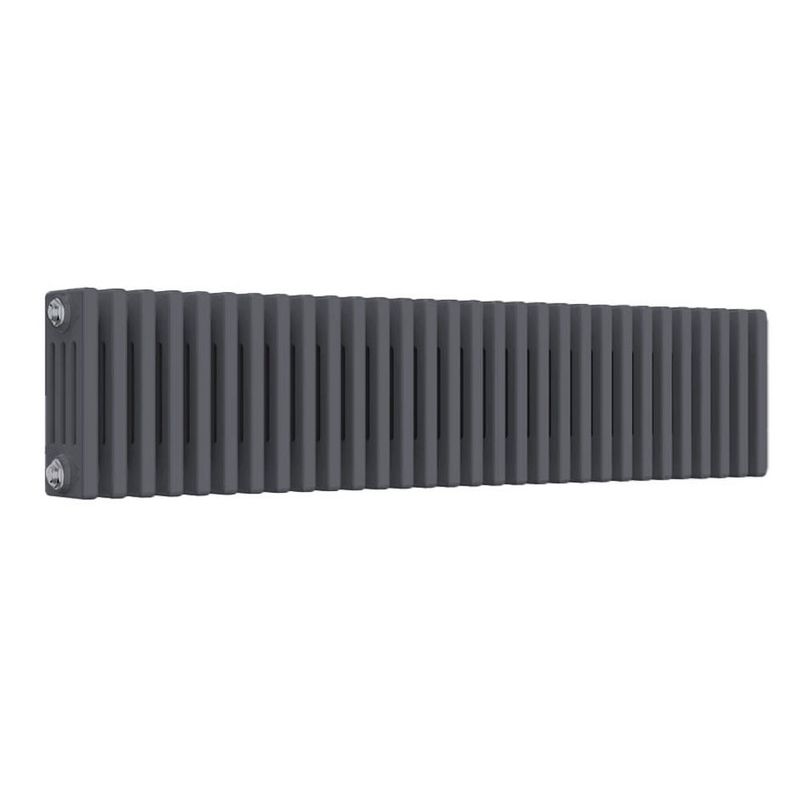 Reina Colona 4 Column RAL 7015 Slate Grey Horizontal Radiator - 300mm x ...