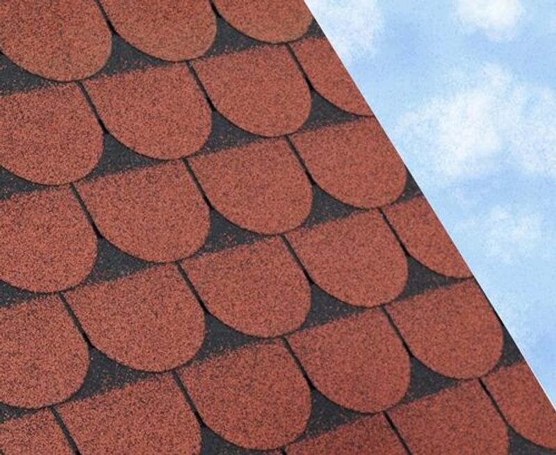 Roofing Superstore Scalloped Roofing Bitumen Felt Shingles in Red - 3m2 ...