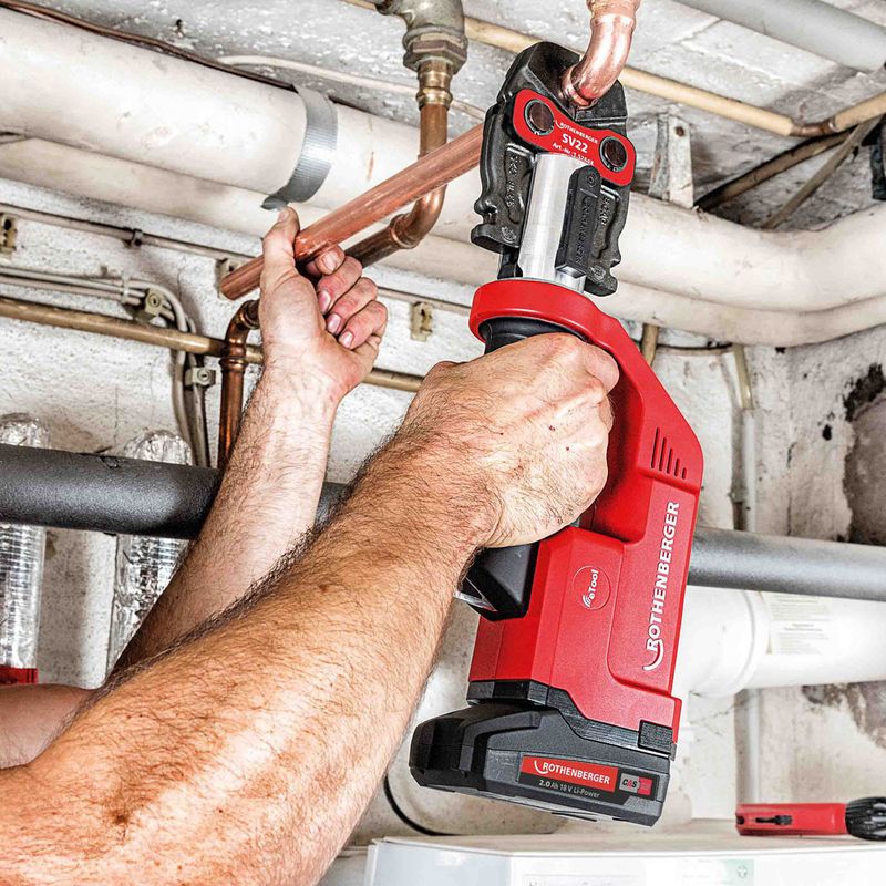 ROTHENBERGER ROMAX COMPACT TT Set with M profile Jaws, Battery, Charger ...