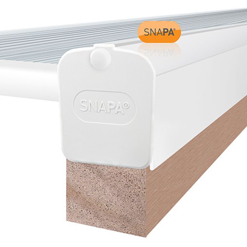 SNAPA 79.5mm White Gable Bar with End Cap | Roofing Superstore®