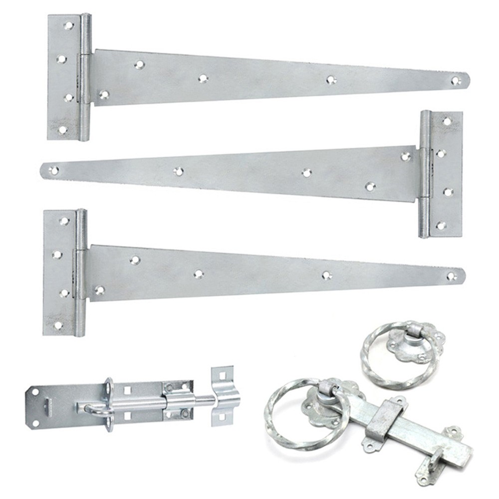 SpiraBrass Twist 14 inch Ring Gate Ironmongery Kit - Zinc | Door ...