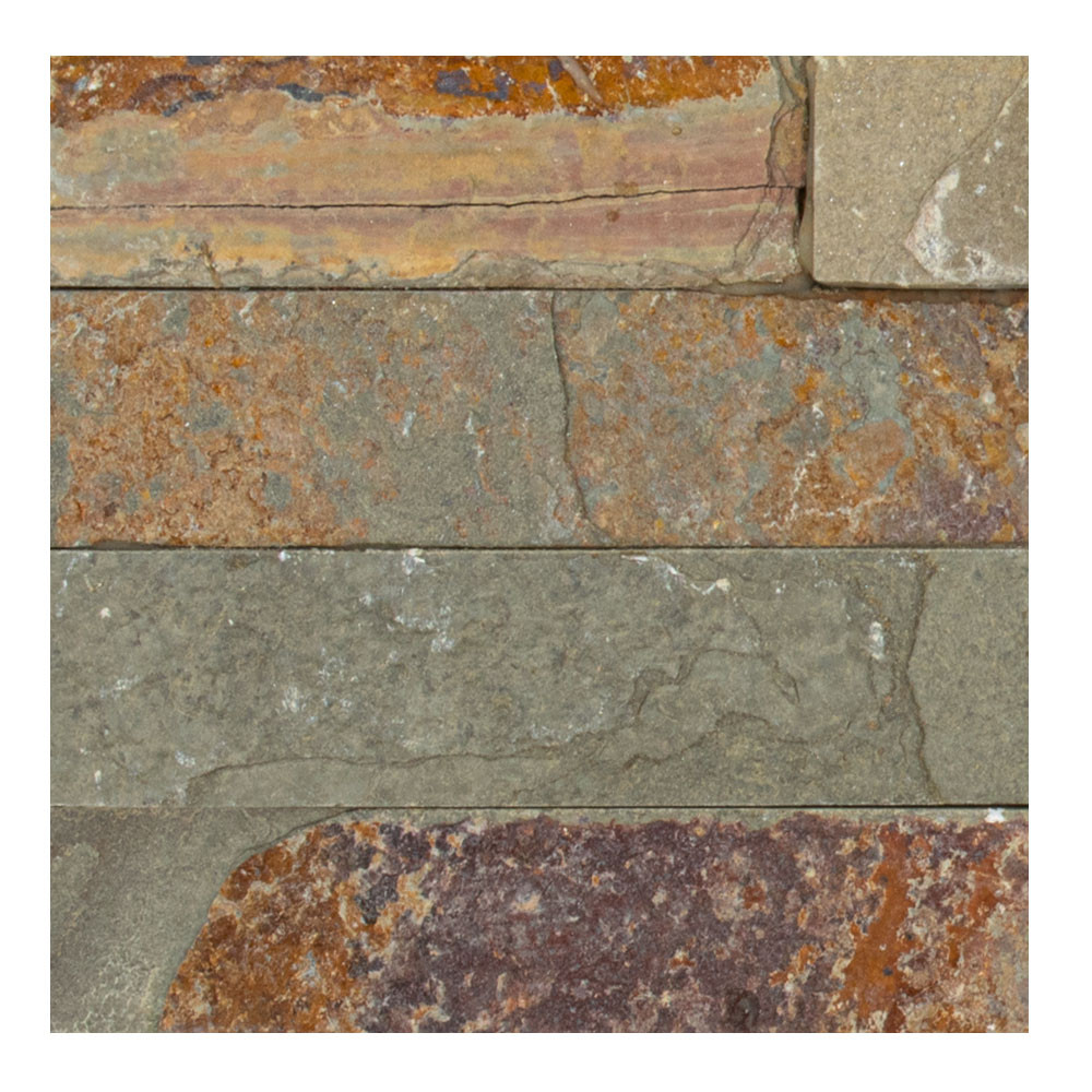 Split Face Multi Colour Natural Slate Matt Wall Tile - 100mm x 360mm ...