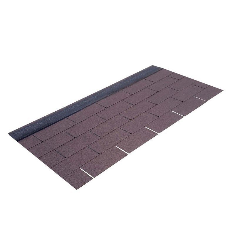 Square Butt 3 Tab Roofing Bitumen Felt Shingles in Brown - 2.42m2 Pack ...