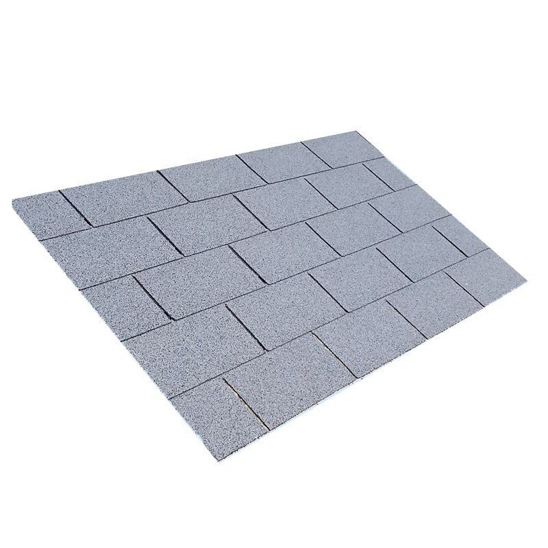 Square Butt 3 Tab Roofing Bitumen Felt Shingles in Grey - 2.42m2 Pack ...
