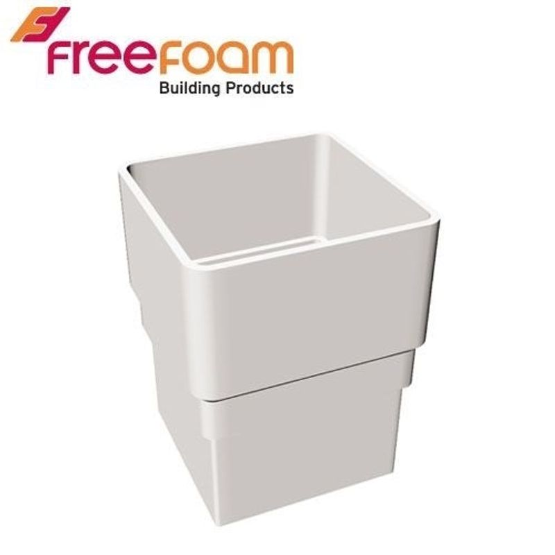 Square Plastic Downpipe Connector - Caramel | Drainage Superstore®