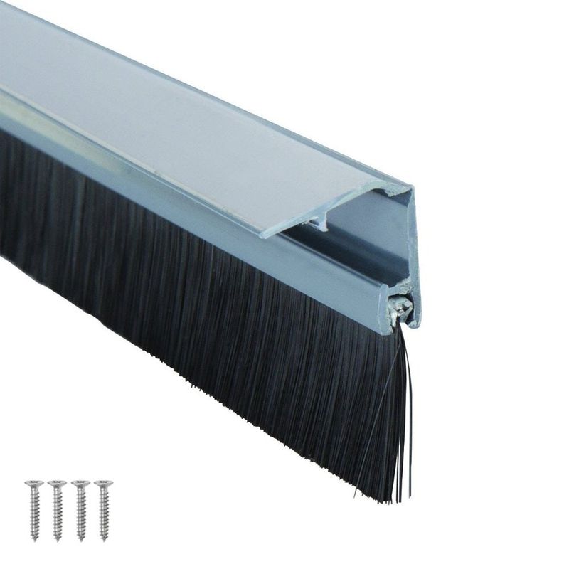 Stormguard CONCEALED FIX Bottom of Door Brush Strip 838mm (CHROME ...