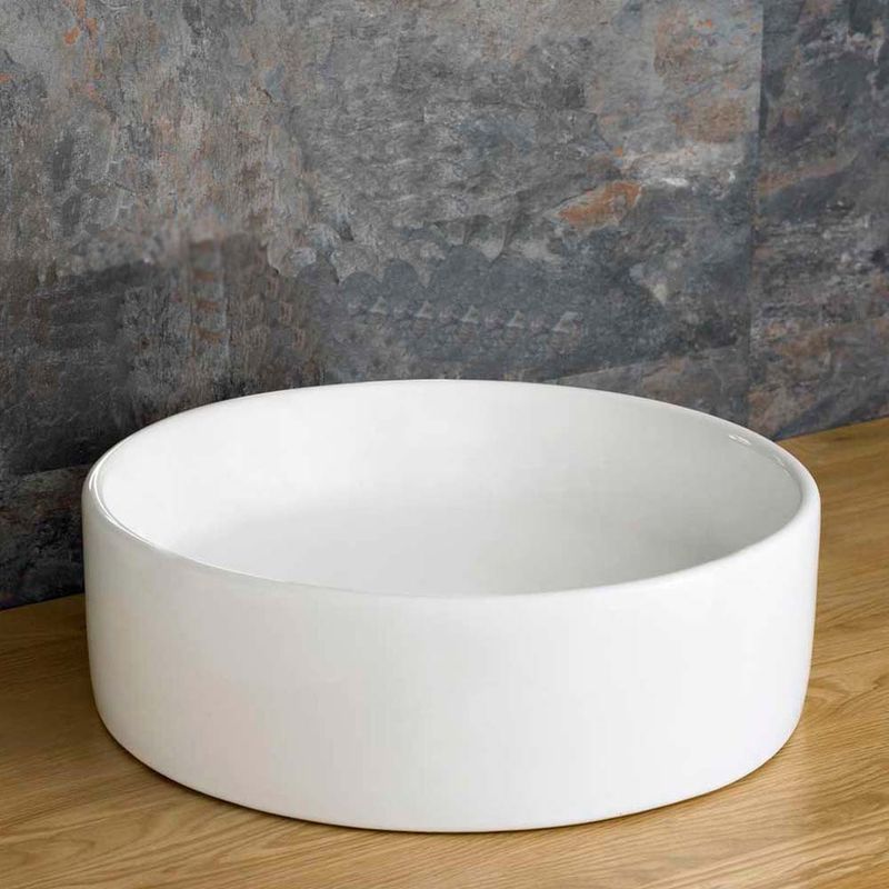 DISCON - 1300mm Oak Vanity Drawer Cabinet & Double Round Basin ...