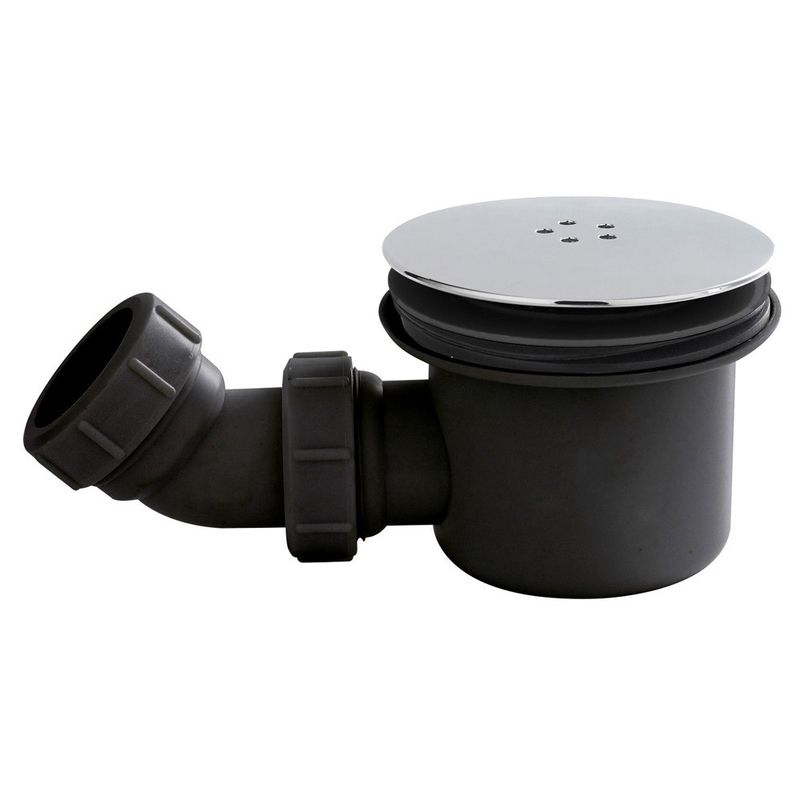 Hudson Reed Chrome On Black Mega Flow Shower Waste & Knuckle | Plumbing ...