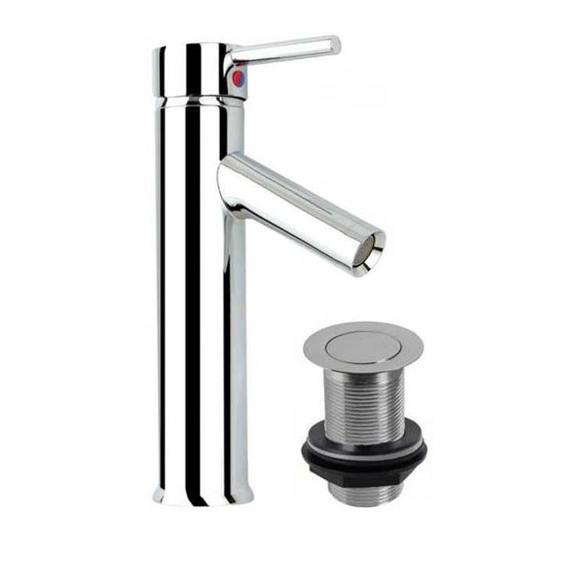 Tall Chrome Tap with Unslotted Waste | Plumbing Superstore®