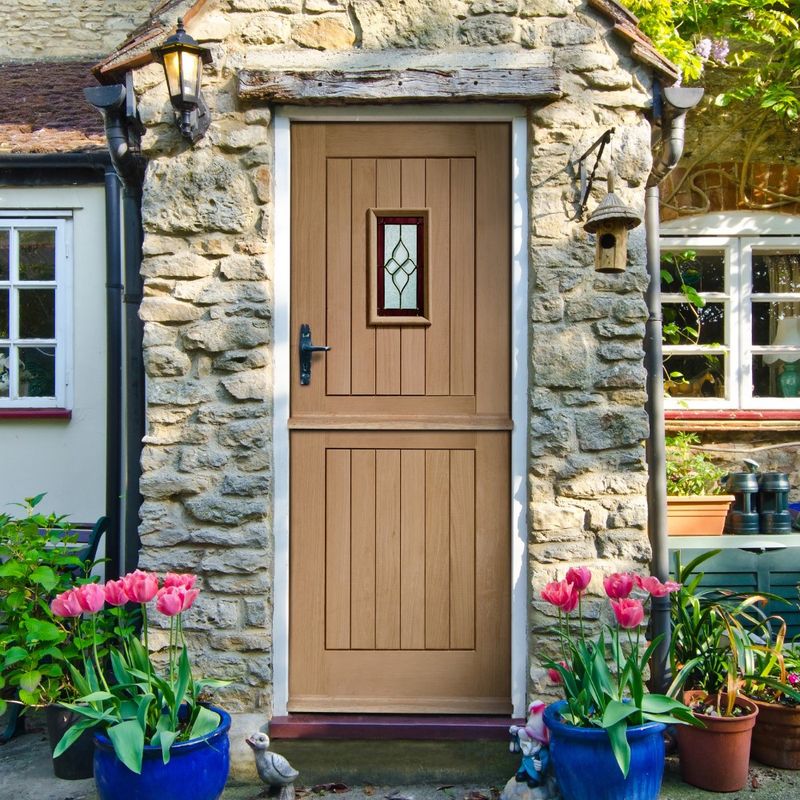 XL Joinery Chancery 2 Panel Cottage Unfinished Natural Oak 1 Light ...